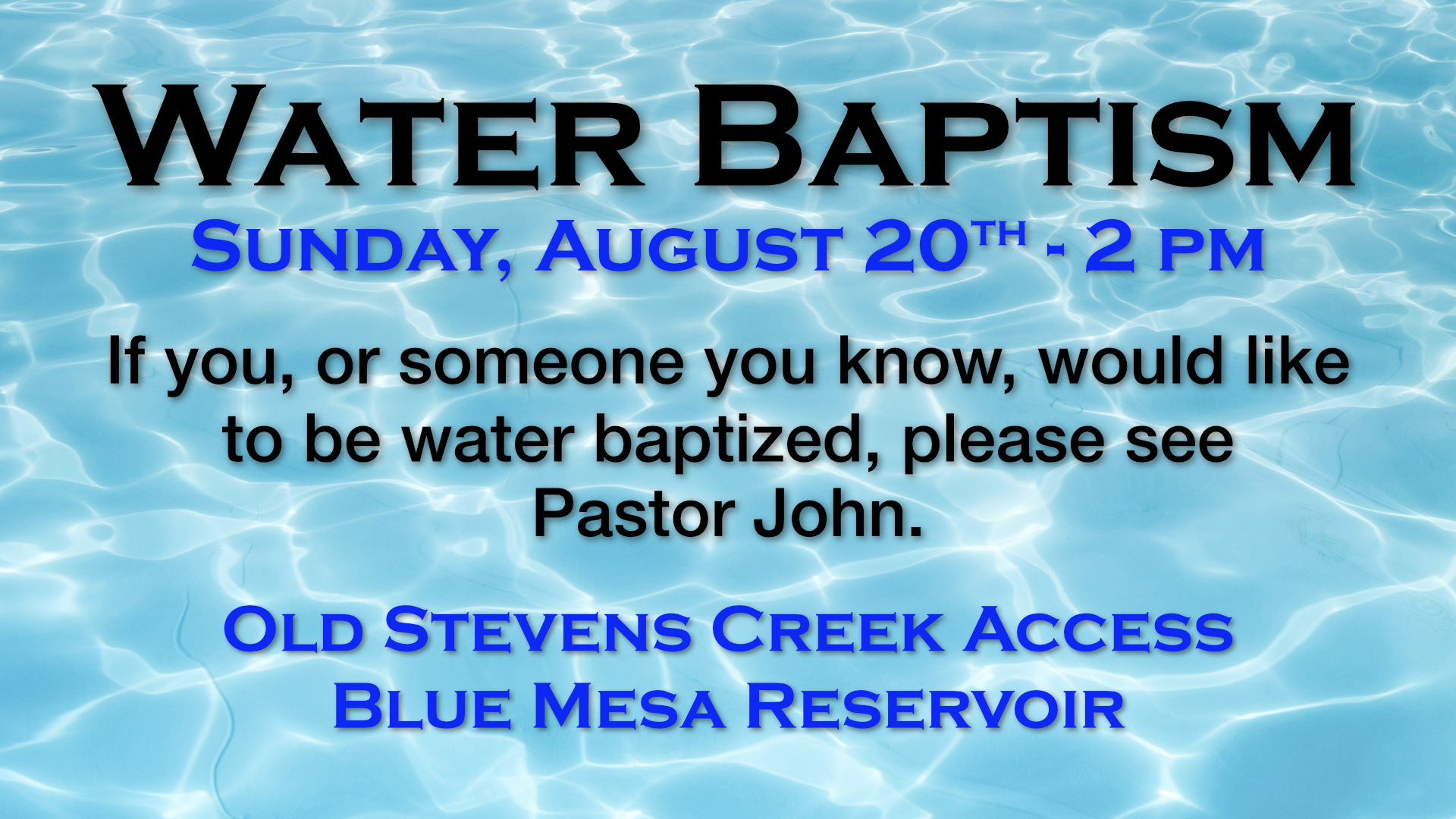 Summer Baptism 2023 – Rocky Mountain Christian Ministries